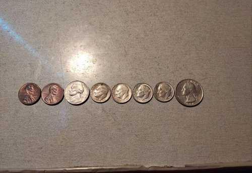 Лот из 8 американских монет