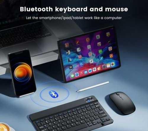 Беспроводная Bluetooth мини клавиатура и мышь