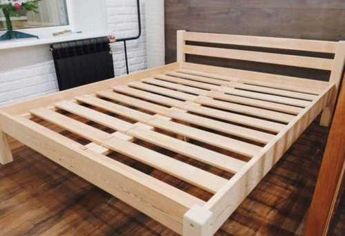 Кровать двухспальная деревянная 060