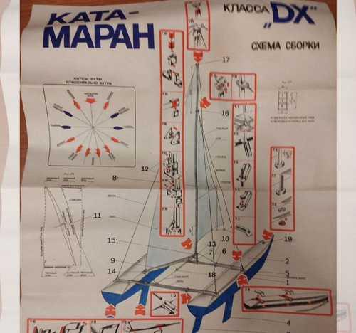 Модель катамаран DX ретро СССР