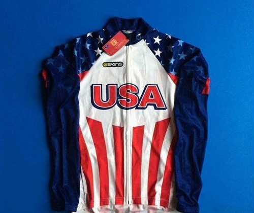 Велосипедная майка Skins команды США Cycling USA