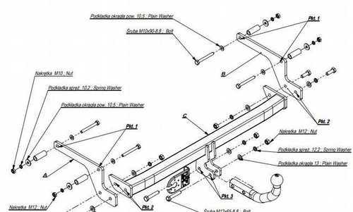 Фаркоп Imiola для Renault Logan (седан) 2004-2014