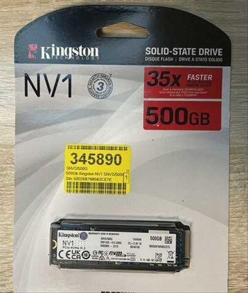 SSD m2 диск Kingston NV1 500гб (snvs/500G)