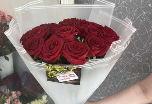 Крупные розы 15 шт 70 см
