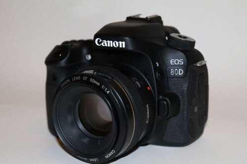 Фотоаппарат Canon 80D Kit 50mm 1.4