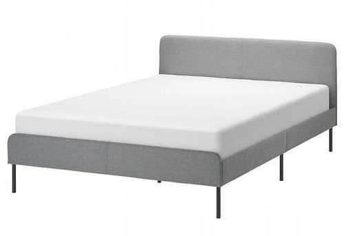 Кровать двухспальная 160 200 IKEA slattum