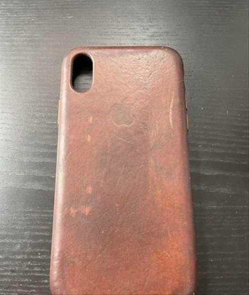 Кожаный чехол iPhone X Leather Case