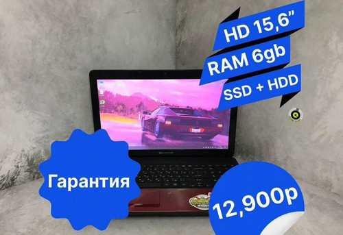 Производительный ноутбук 4 ядра/SSD/6gb/HDD