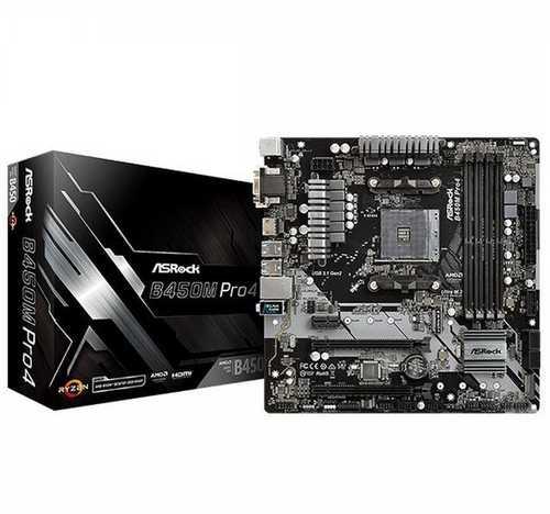 Материнская плата ASRock B450M Pro4 (AM4 4xDDR4