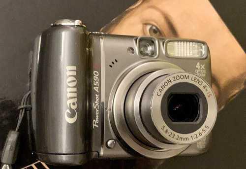 Фотоаппарат Canon A590 IS, отличный комплект