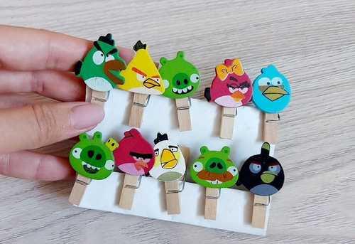 Новые декоративные прищепки Angry Birds