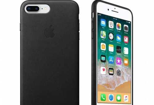 Кожаный Чехол Leather Case для iPhone 7 Plus Black