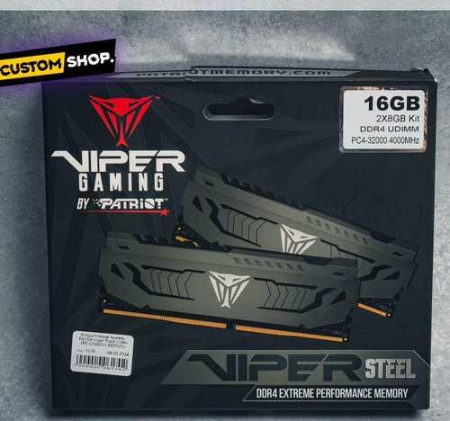 Оперативная память Patriot Viper Steel DDR4 16Gb(2x8Gb) 4000Mhz