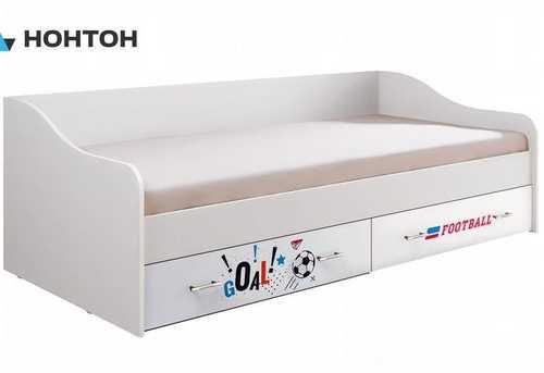 Кровать с 2-мя ящиками Вега NEW Boy белая