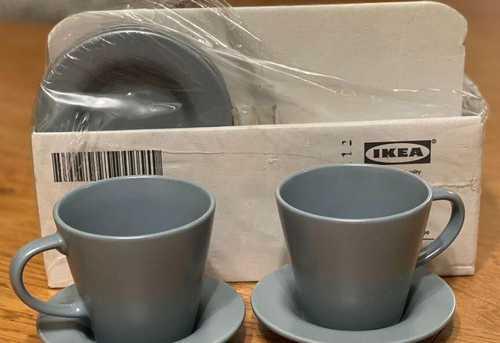 Чайные чашки с блюдцами IKEA