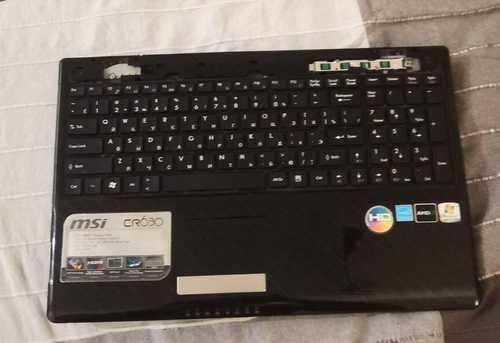 Msi cr630 ms-168b ноутбук, рабочий, нижняя часть