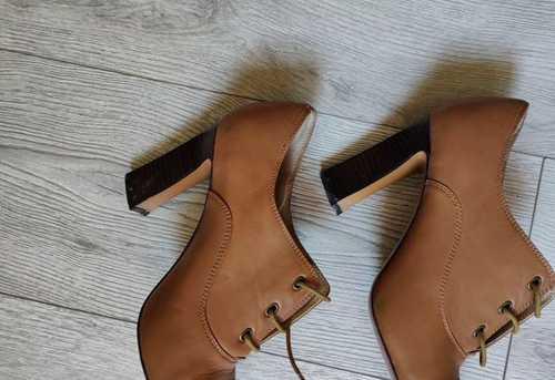 Ботинки 39 размера женские кожаные, возможен торг