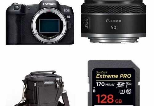 Canon EOS R8 Kit RF 50mm F1.8 STM + (карта,сумка)