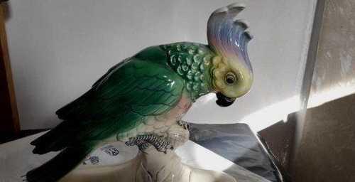 Статуэтка фарфоровая попугай какаду 40-50е года