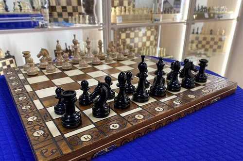 Шахматы Азарт в доске Амбассадор, 54, липа, яблоня