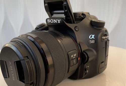 Зеркальный фотоаппарат sony a58 + объектив 18-55