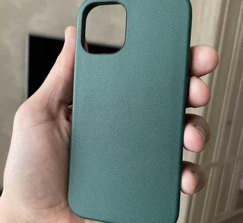 Чехол бампер K-DOO iPhone 12 mini кожа зелёный