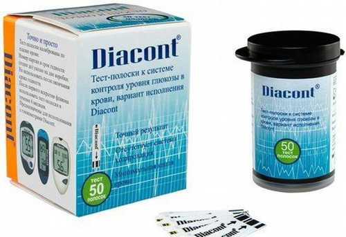 Тест полоски Диаконт Diacont 1 (50 тестов)