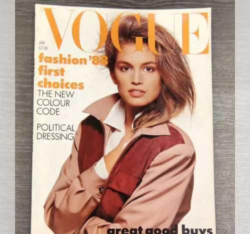 Журнал Vogue винтаж январь 1988
