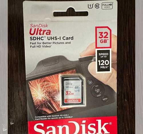 Карта памяти sd SanDisk 32 GB