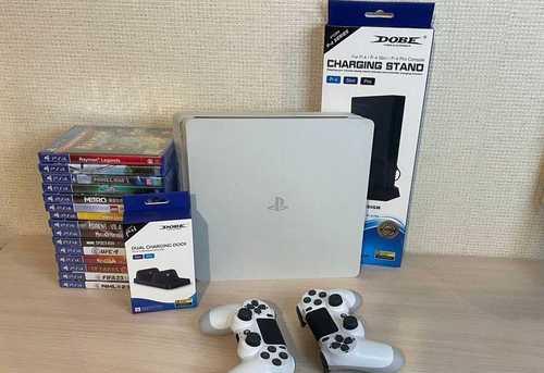 Sony PlayStation 4 slim + игры Ps4