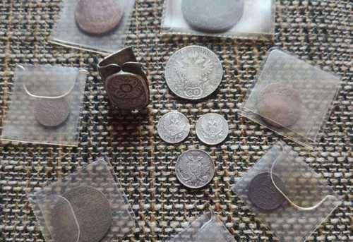 Продам монеты лотом (11 штук медь-серебро)