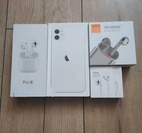 Коробка от iPhone 11 и наушников