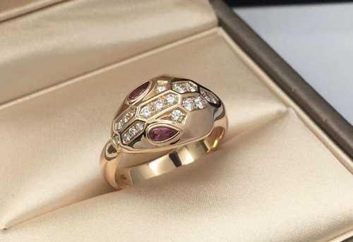 Золотое кольцо Bulgari 12.3 гр 0.77 ct