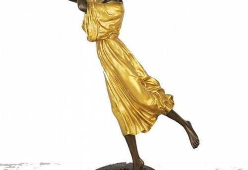Бронзовая статуэтка "Танцовщица" в золотом платье