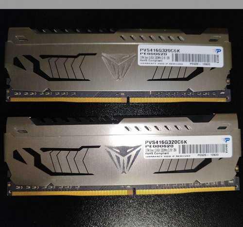 Оперативная память ddr4 patriot viper steel 16gb