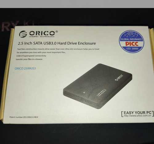 Orico Внешний корпус для 2.5 HDD/SSD USB 3.0