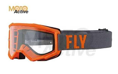Очки FLY racing focus (2022) серый/оранжевый