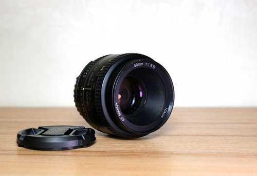 Nikon AF Nikkor 50mm 1.8D в хорошем состоянии