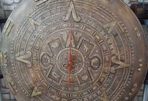 Часы настенные "Календарь майя" ручная работа