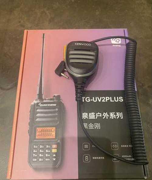 Новая радиостанция TG-uv2plus с тангентой kenwood