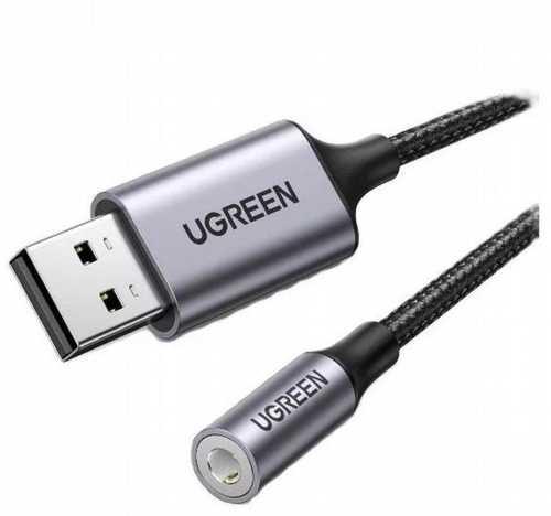 Адаптер ugreen CM477 (30757) USB 2.0 to 3.5mm Aud