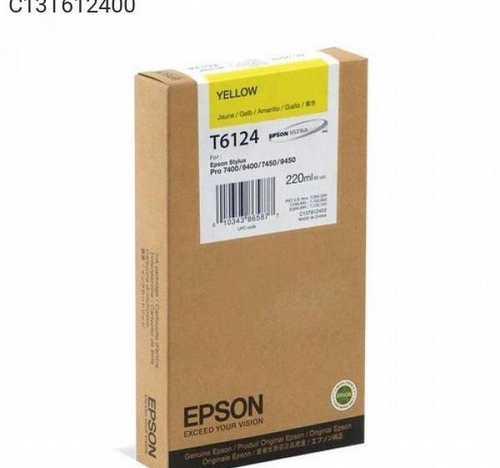 C13T612400, Картридж epson T6124 Струйный Желтый 220