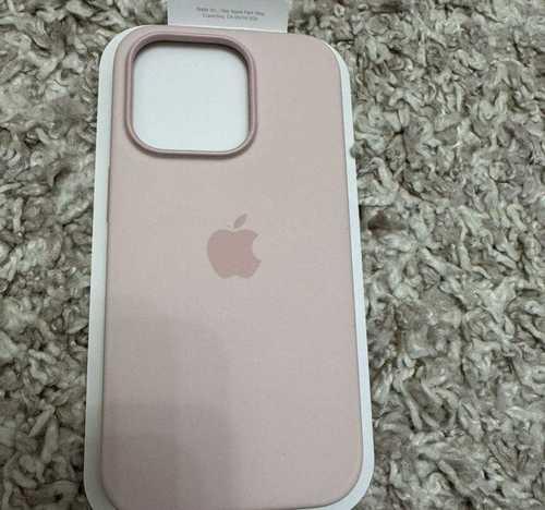 Apple silicone case iPhone 14pro розовый оригинал