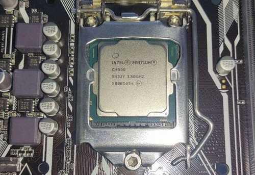 Intel pentium g4560 +кулер + материнская плата