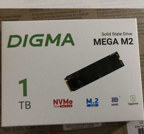 SSD накопитель digma Mega M2 M.2 2280 1 тб