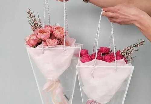 Букет из роз в сумочке