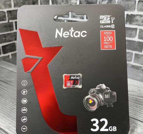 Карта памяти MicroSD 32Gb Netac Class 10