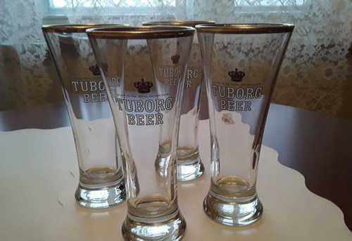 Бокалы/стаканы для пива Туборг. 1995 г. 0,33 л