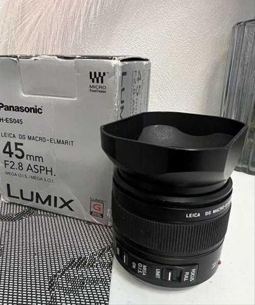 Объектив Panasonic lumix 45mm, f 2.8 H-ES045E