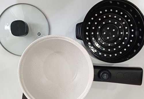 Электрическая сковорода с пароваркой леомакс